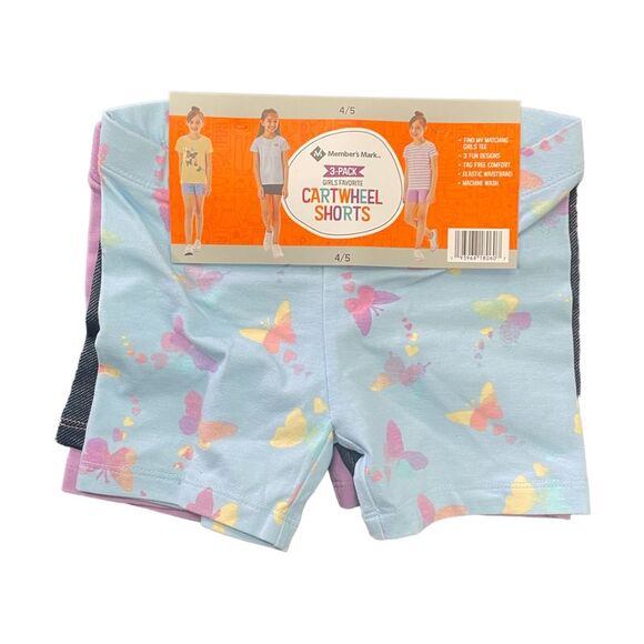 Member's Mark | Bottoms | Members Mark Girls 3pack Favorite Cartwheel ...